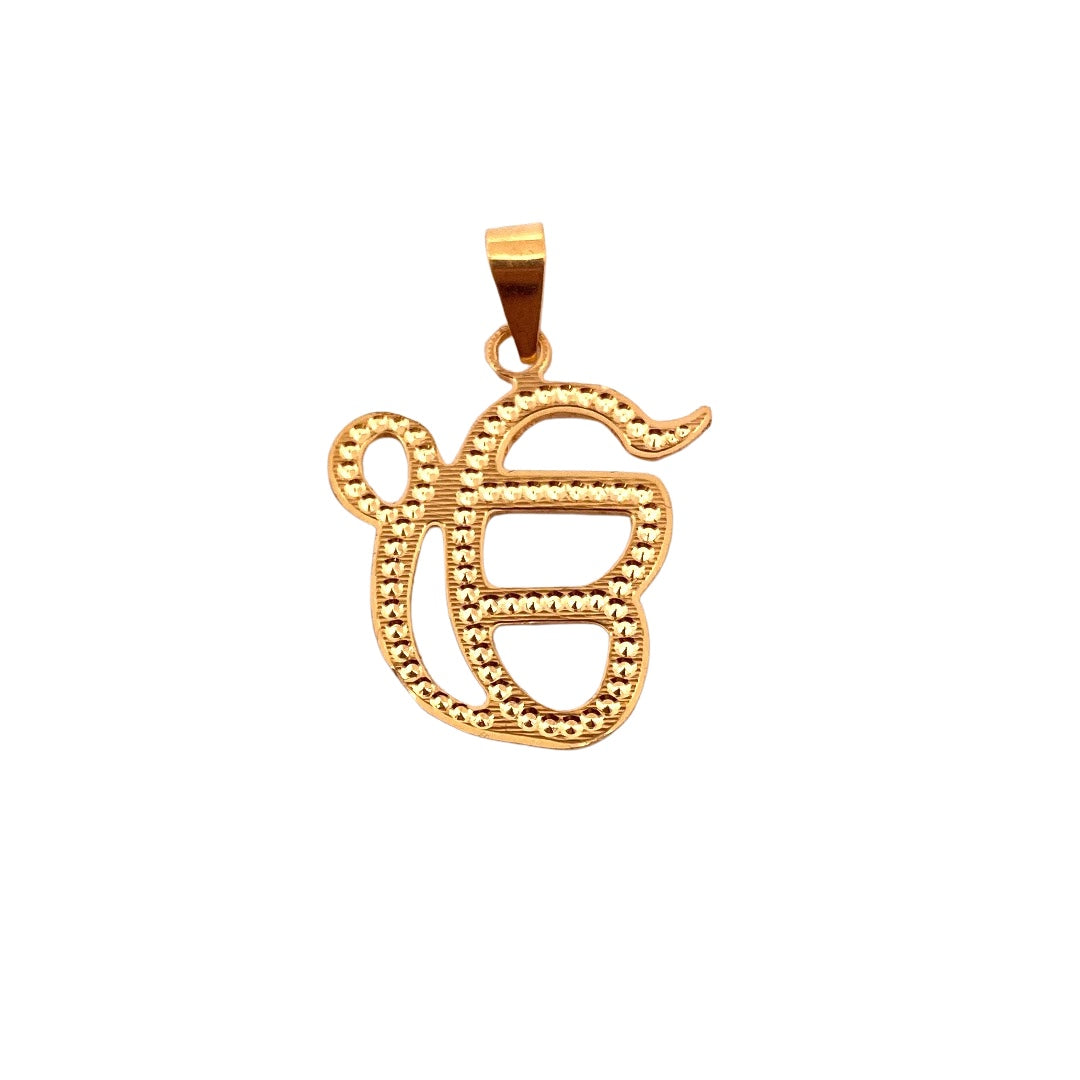 22K Gold Designer Ek Onkar Pendant Ashok Jewellers Canada