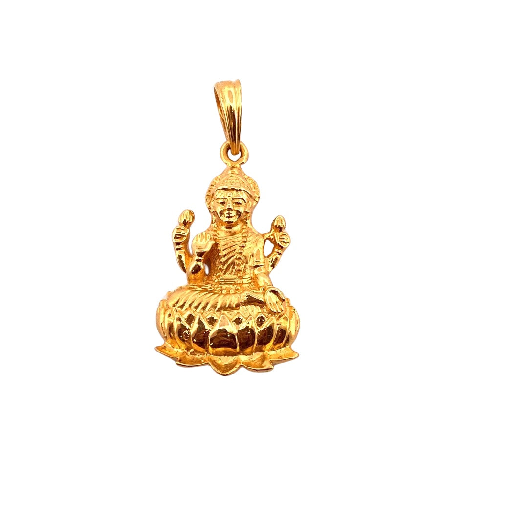 22K Gold Goddess Lakshmi Pendant Ashok Jewellers Canada